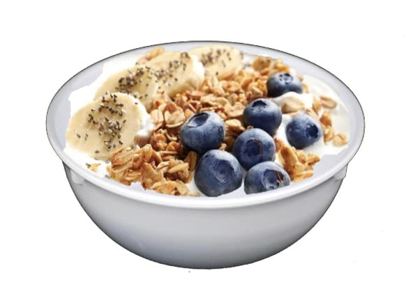 Z-Moments Western Melamine Nappie Bowl Soup Cereal Fruit Snack Bowls, 15-Ounce, 5-1/4" dia., White or Tan #315 (96, White)