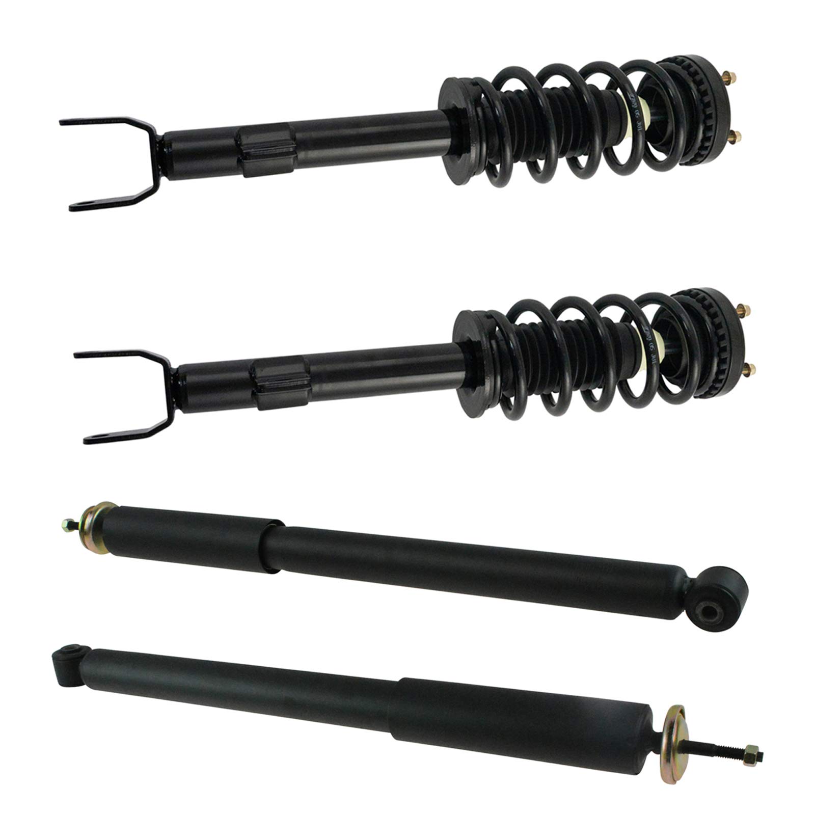 TRQ 4 Piece Front & Rear Strut & Spring Shock Absorber Kit Set for 2011-2012 Chrysler 300 Limited V6 3.6L / 2011-2017 Chrysler 300 C V8 5.7L / 2015-2017 Chrysler 300 Limited V6 3.6L / RWD Models