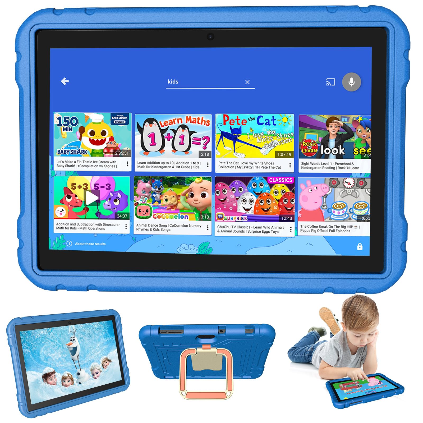 VNEIMQN Tablet for Kids, 10 Inch Kids Tablet, Android 13, 4GB+64GB, 8-core CPU,WiFi, 8000mAh,1280 * 800 HD Display, Cameras, Parental Control, Ages 3-12