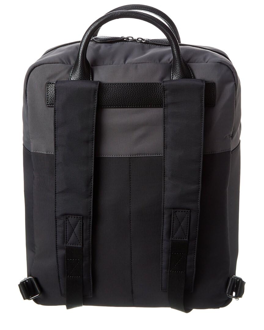 Ted Baker Warp Top Handle Canvas & Leather Backpack, Os, Black