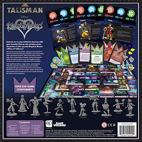USAOPOLY Kingdom Hearts Talisman Competitive Board Game | Based on The Talisman Magical Quest Game | Official Kingdom Hearts Licensed Merchandise | Disney Kingdom Hearts 3 | KH3