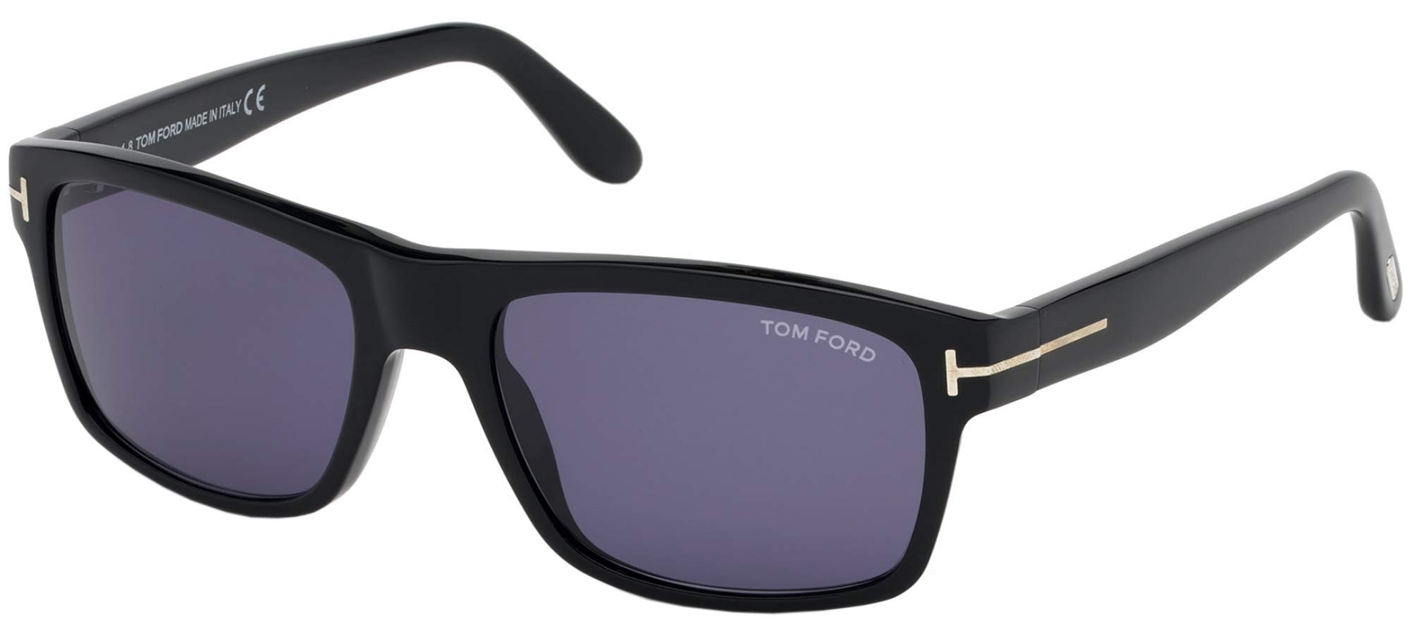 Tom Ford AUGUST FT 0678 SHINY BLACK/BLUE 58/18/135 unisex Sunglasses