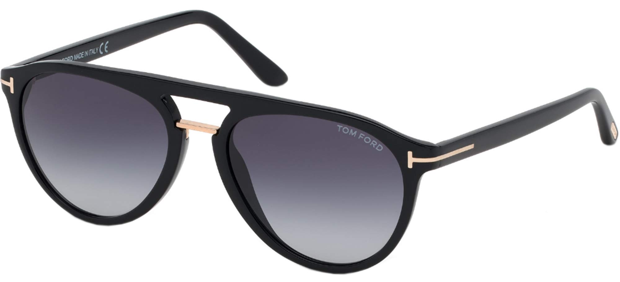 Tom Ford BURTON FT 0697 BLACK/BLUE SHADED 56/18/145 unisex Sunglasses