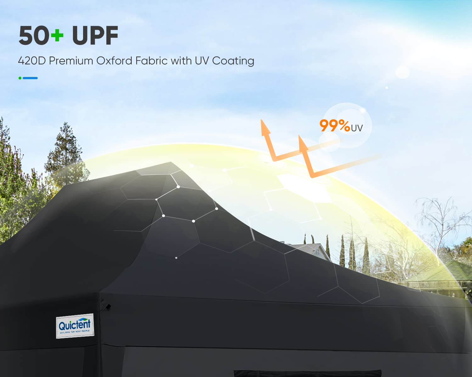 Quictent Privacy 10x15 EZ Pop up Canopy Tent Instant Folding Party Tent Photo Booth with Sidewalls and Wheeled Carry Bag Waterproof (Black)