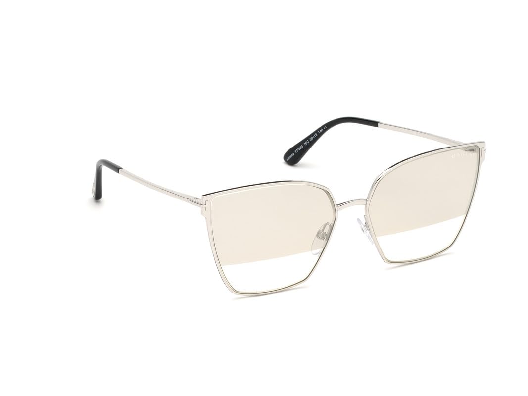 Tom Ford FT0653 18C Shiny Rhodium Helena Cats Eyes Sunglasses Lens Category 1 L