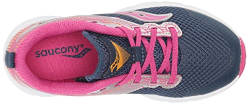Saucony Axon Sneaker, Navy/Pink, 11.5 Wide US Unisex Big_Kid