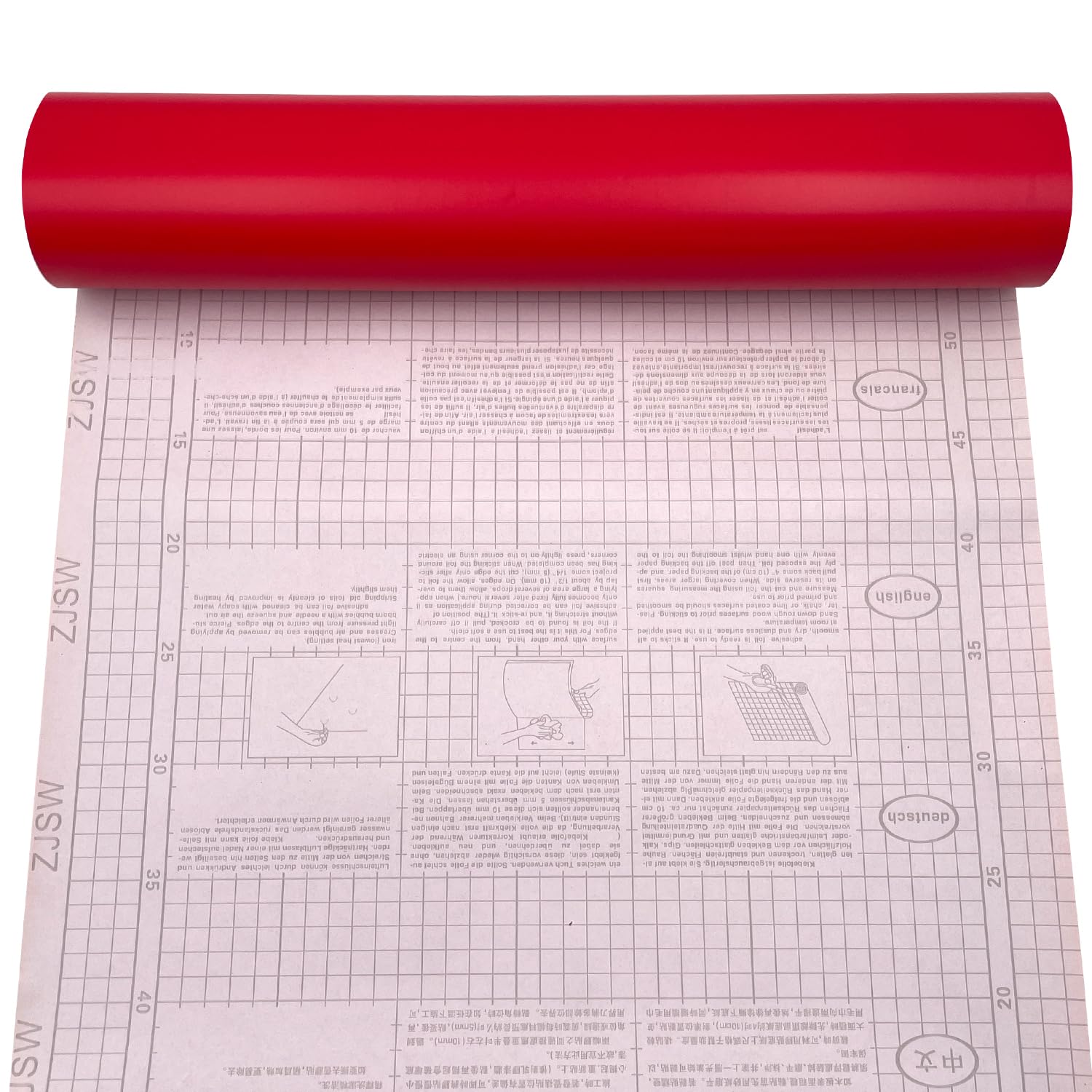 Yifely Red Drawer Paper Solid Color Adhesive Shelf Liner Locker Sticker 17.7 Inch by 9.8 Feet