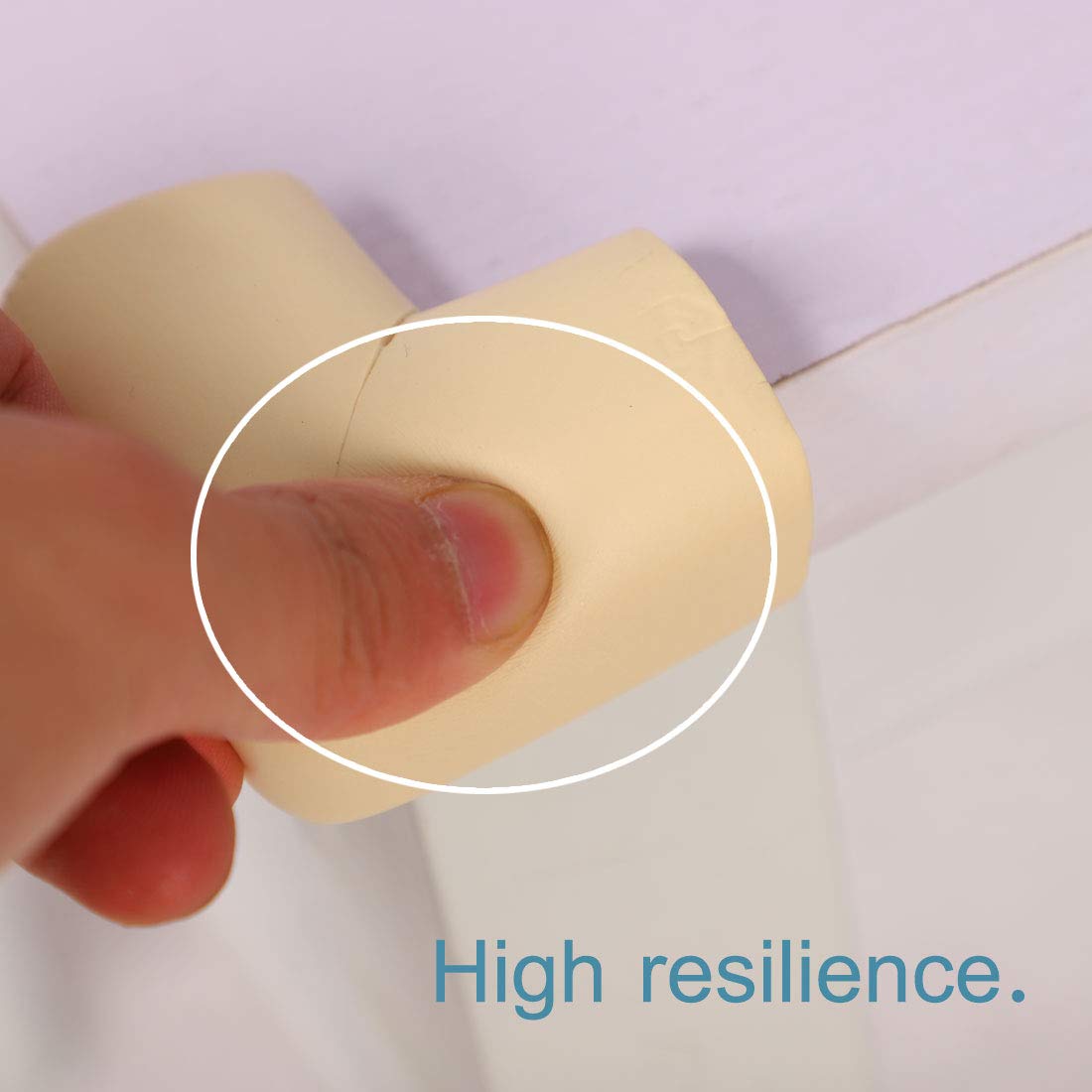 uxcell Foam Furniture Desks Table Edge Cover Pads Protectors Corner Cushions Bumpers Guards Beige
