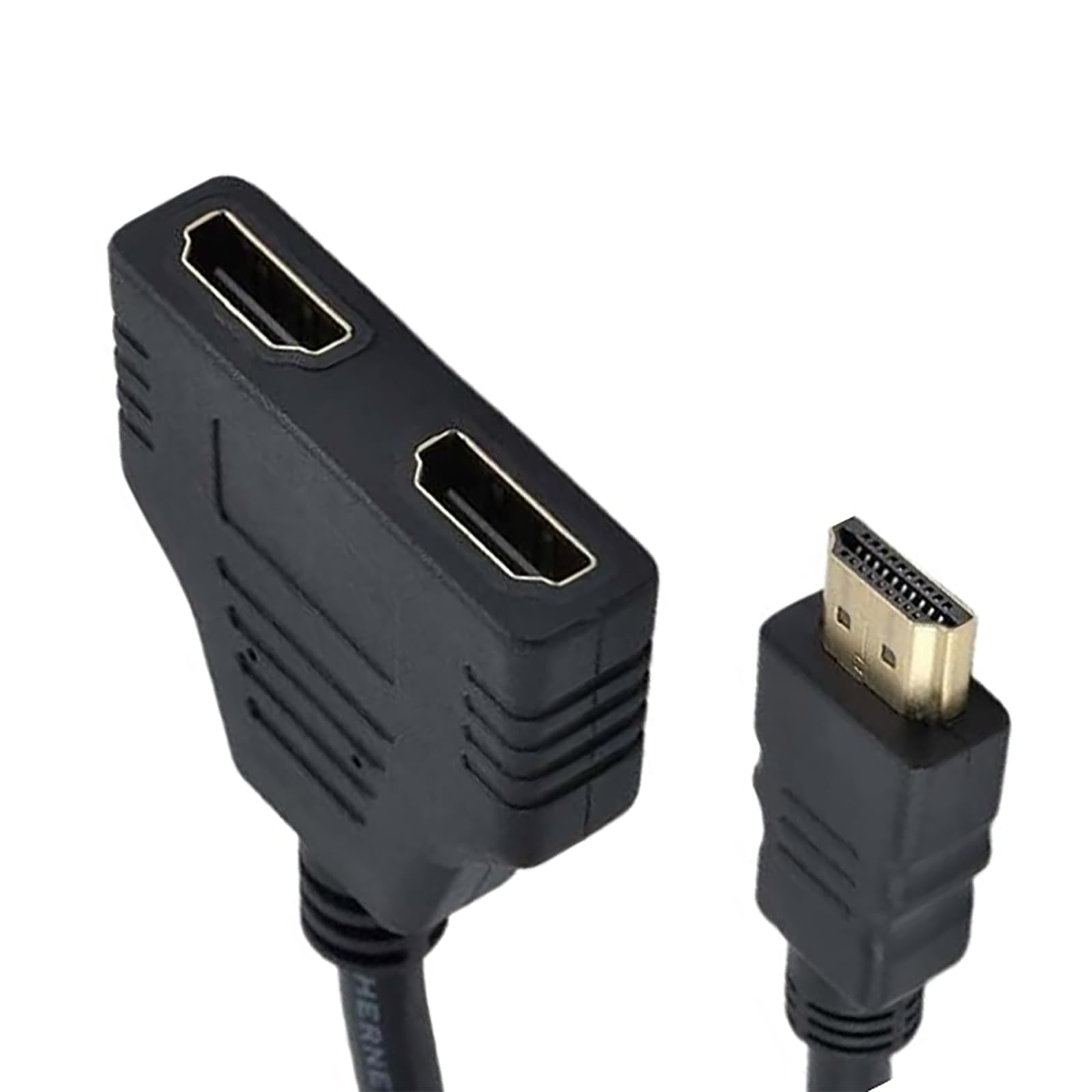 Seapple 2PCS Links HDMI-Compatible Splitter 1 in 2 Out, 4K HDMI Splitter for Dual Monitors Duplicate/Mirror Only, 1x2 HDMI Splitter 1 to 2 Amplifier for Full HD 1080P 3D with 5ft HDMI Cable