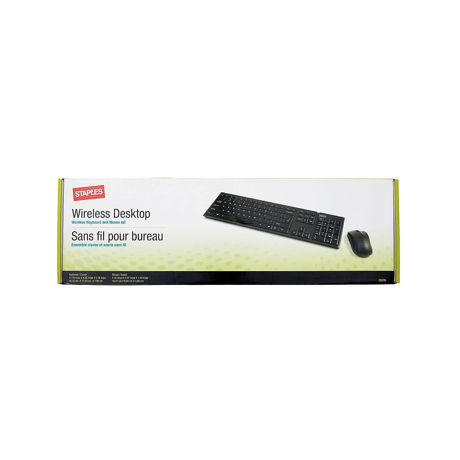 STAPLES 1640649 Wireless Keyboard & Mouse Black (28036)