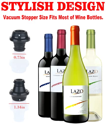 wine stoppers vacuum Accessory Hose Compatible with FoodSaver(6 wine corks + 1 hose)