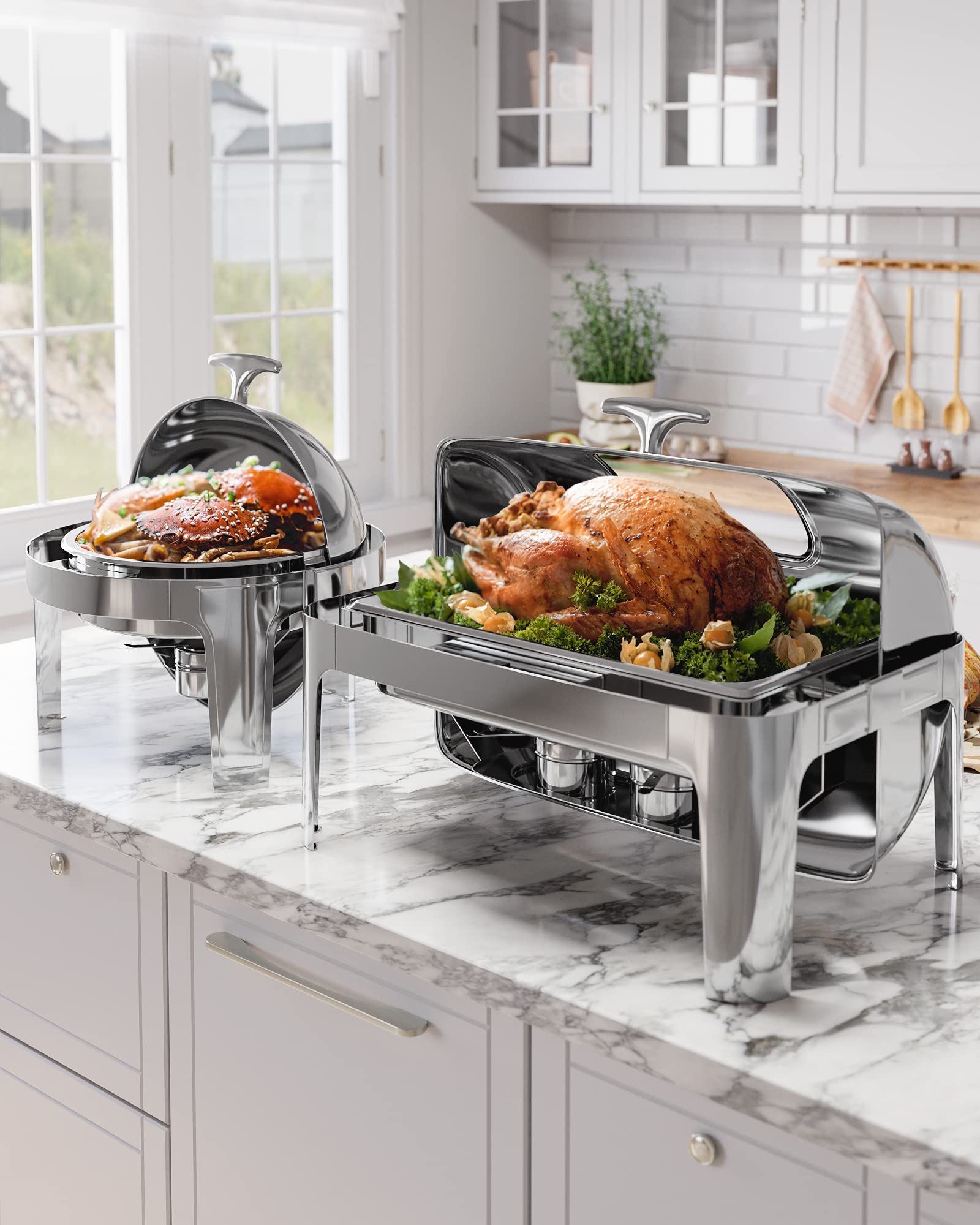 RIEDHOFF RE-TR-1/1 chafing dish, Full size pan, Rectangular with visible lid