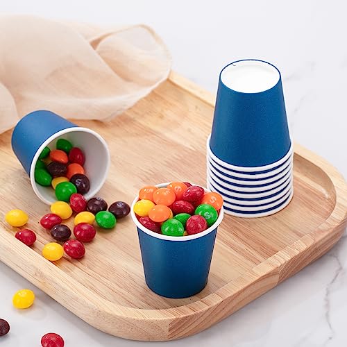 SIUQ 1200 Pack 3 oz Paper Cups, Disposable Bathroom Cups, Small Mouthwash Cups, Hot/Cold Beverage Drinking Cup (Navy Blue)