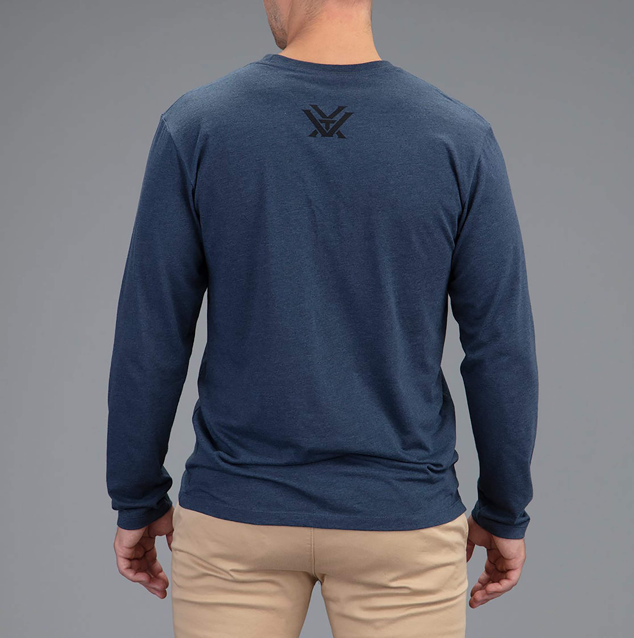 Vortex Optics Logo Long Sleeve Shirt - Navy Heather - Medium