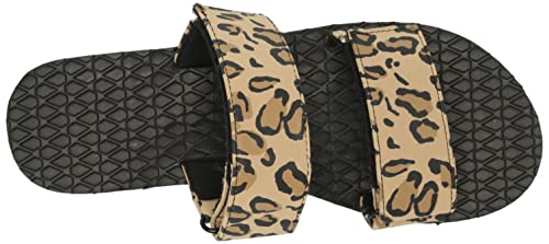 Volcom Women's ECO Recliner Slide Sandal, Leopard, 9