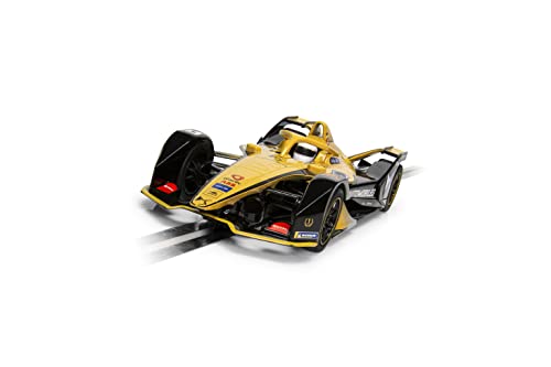 Scalextric Fomula E DS Techeeta 2019/20 Champion 1:32 Slot Race Car C4230, Gold & Black