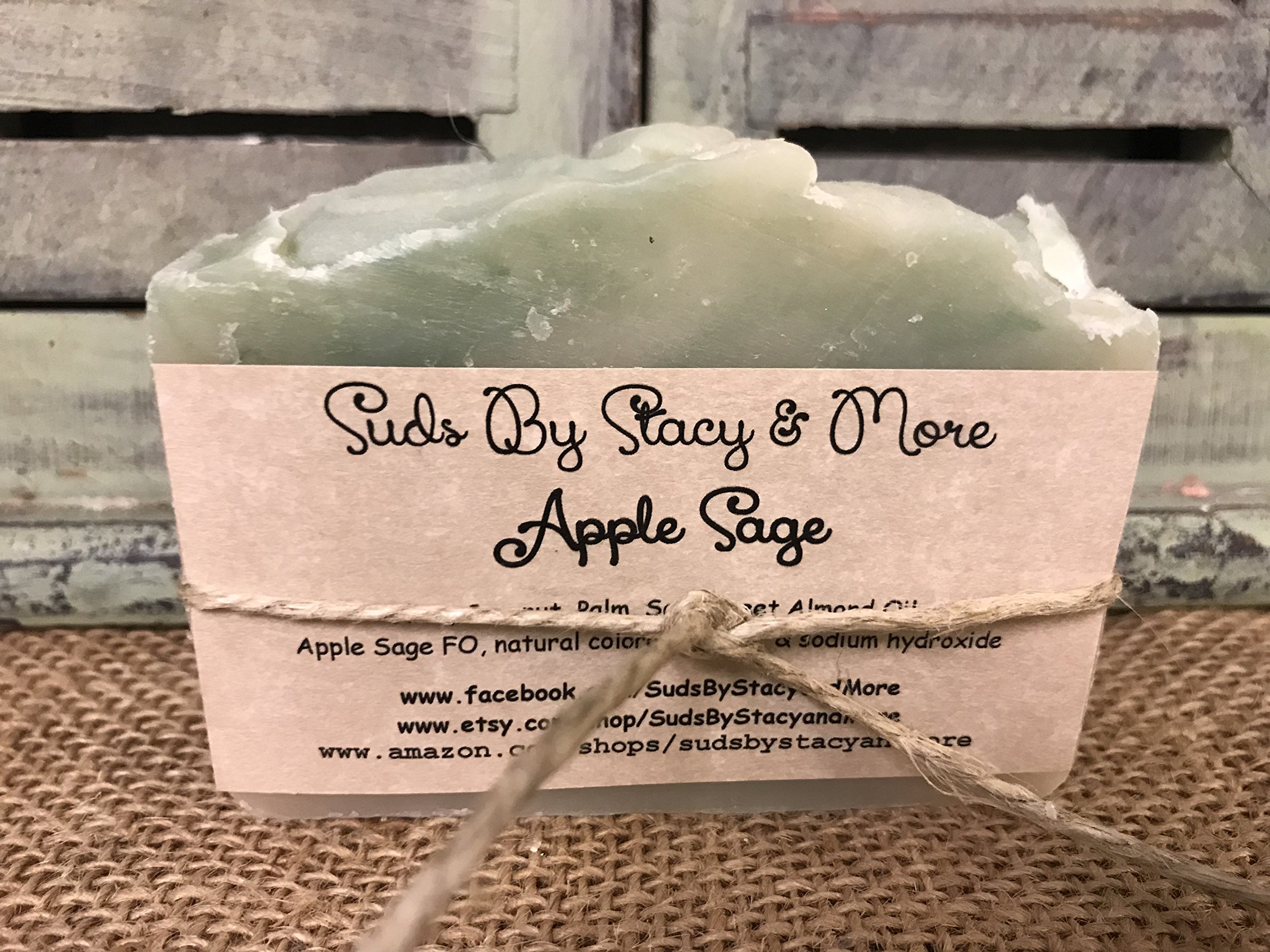 Suds By Stacy and More Apple Sage Face and Body Soap Bar