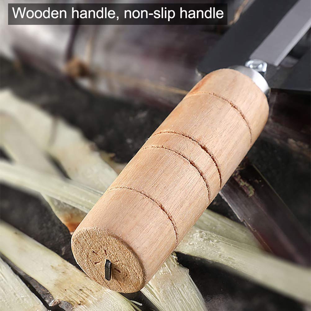 Sugar Cane Peeler Knife, Sugarcane Peeling Kinfe Stainless Steel Paring Potato peelers Peeler Carbon Steel Sugar Cane Peeling Cutter with Wooden Handle (As Shown)