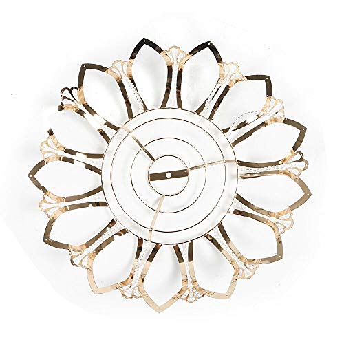 US DELIVER Dimmable 42 inch Invisible Ceiling Fans with Lights and Remote Retractable Blades Crystal Chandelier Fan-Chrome (Golden)