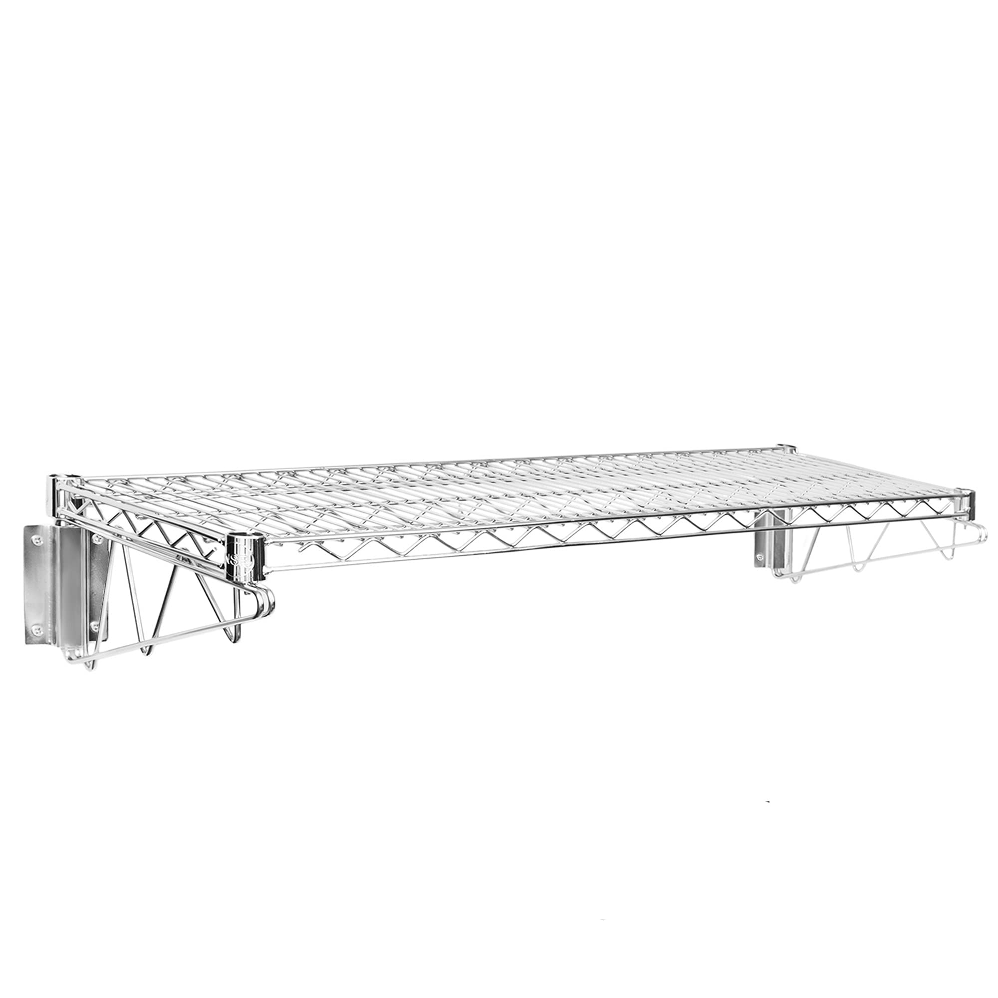 Regal Altair Wall Mount Wire Shelf (Chrome, 18" D x 48" W x 2" H)