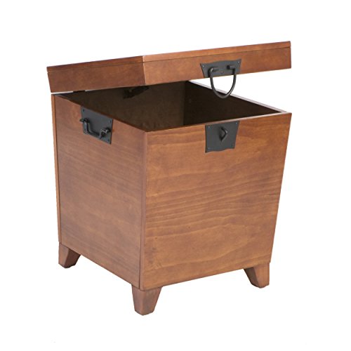 SEI Furniture Pyramid Storage 3-pc Set Trunk Table, Set of 3, Mission Oak