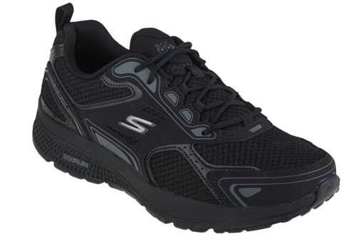 Skechers Men's Gorun Consistent-Athletic Workout Running Walking Shoe Sneaker with Air Cooled Foam, Black/Charcoal, 14 X-Wide