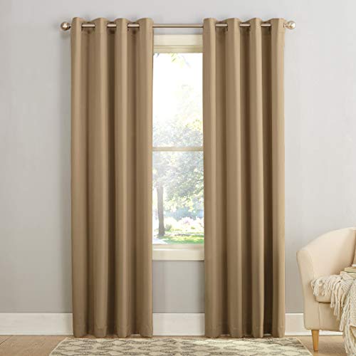 Sun Zero Barrow Energy Efficient Grommet Curtain Panel Pair