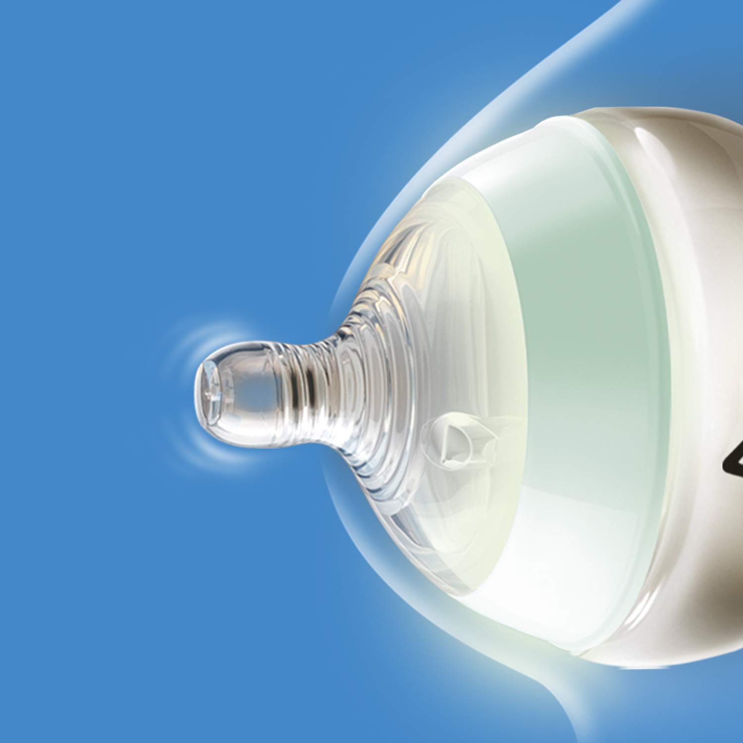 Tommee Tippee Closer to Nature Night-Time Baby Bottle & Breast-Like Pacifier, Glow in The Dark, Clear