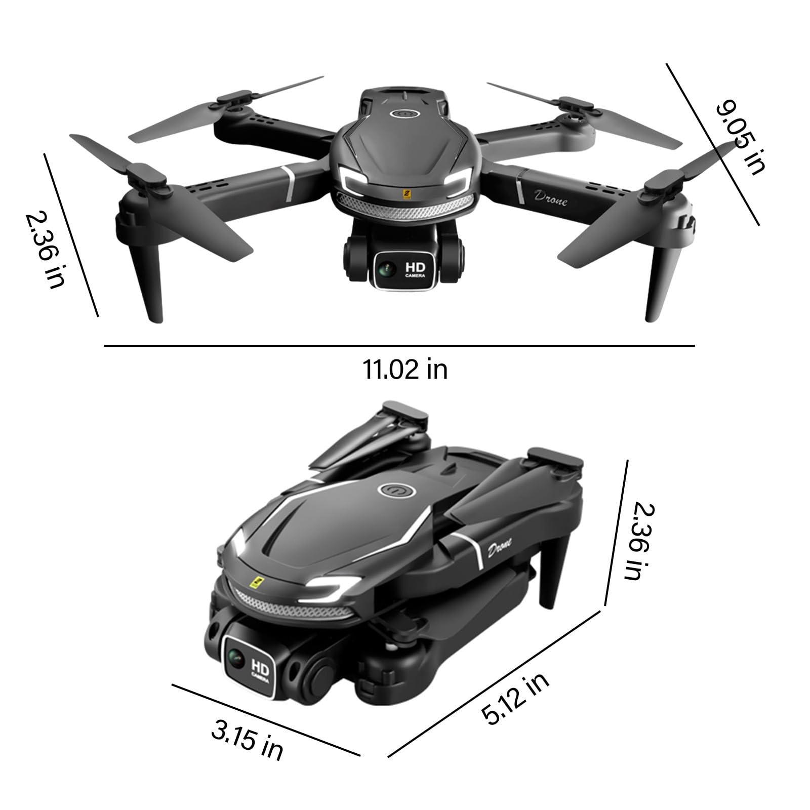 Upgraded Aerial Photography Drone With 4K Camera - Remote Control Drone Toy For Kids - Foldable Quadcopter With Altitude Hold, Headless Mode - Drone with Camera for Adults Kids