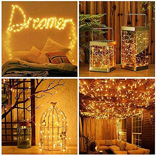 TYXWZL Solar String Garden Lights10m Solar Copper Wire Fairy String Lights for Patio Garden Home Wedding Party Waterproof Color Light [Energy Class A+++]