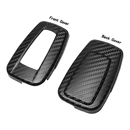 TANGSEN Smart Key Fob Case Compatible with Toyota Corolla Hatchback C-HR Prius RAV4 2 3 Button Keyless Entry Remote Personalized Protective Cover Plastic 3D Carbon Fiber Emboss