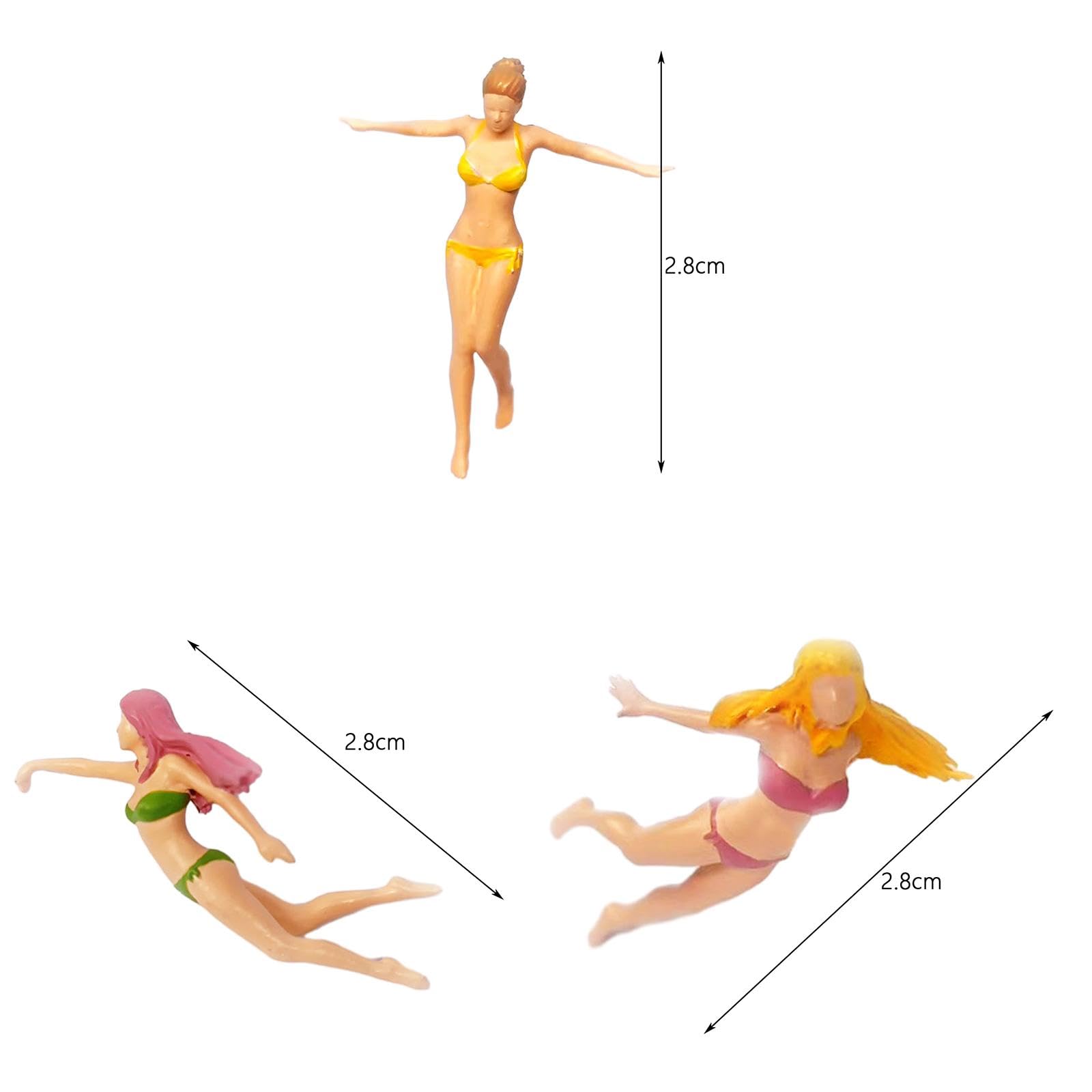 rockible 1:64 Girl Figure/64 Scale Miniature Model Figures Resin People Miniature People Model for DIY Projects Diorama Scenery Fairy Garden Layout, Style D