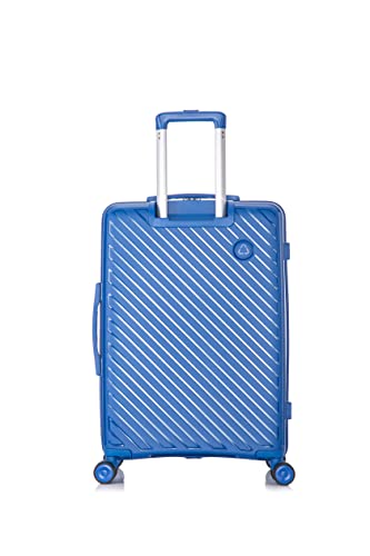 Rockland Prague Hardside Luggage with Spinner Wheels, Blue, 3-Piece Set (20/24/28)