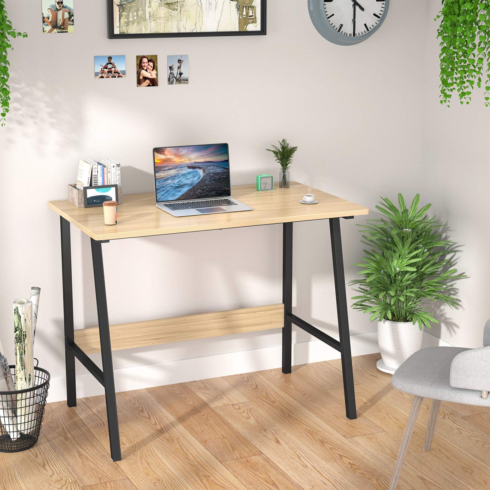 Topfurny Home Office Computer Desk (32'', Natural)