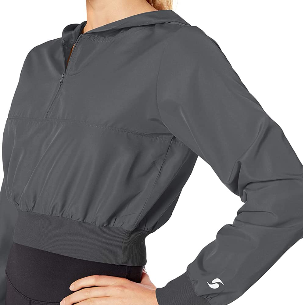 Soffe Womens Plus Size Squad ¼ Zip Hood, Gunmetal, 2X