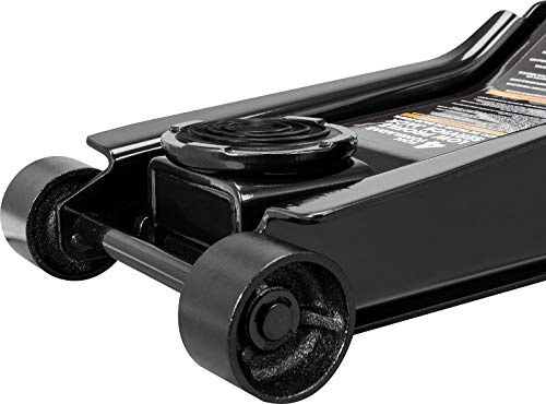 Torin AT84007NB Hydraulic Low Profile Service/Floor Jack with Dual Piston Quick Lift Pump, 4 Ton (8,000 lb) Capacity, Black
