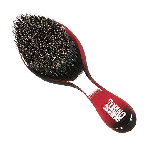 Torino Pro Wave Brushes By Brush King #84- Medium Firm Curve brush - Great 360 waves brush for Wolfing