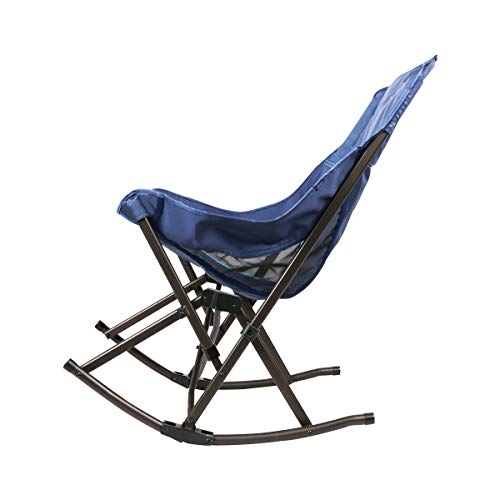 Timber Ridge Capsule Quad Folding Rocker Compact Rocking Camping Chair, 22.83βW x 20.47βD x 18.5β/33.07H, Blue