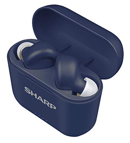 Sharp HP-TW10 True Wireless Splashproof Stereo Earphones, Black