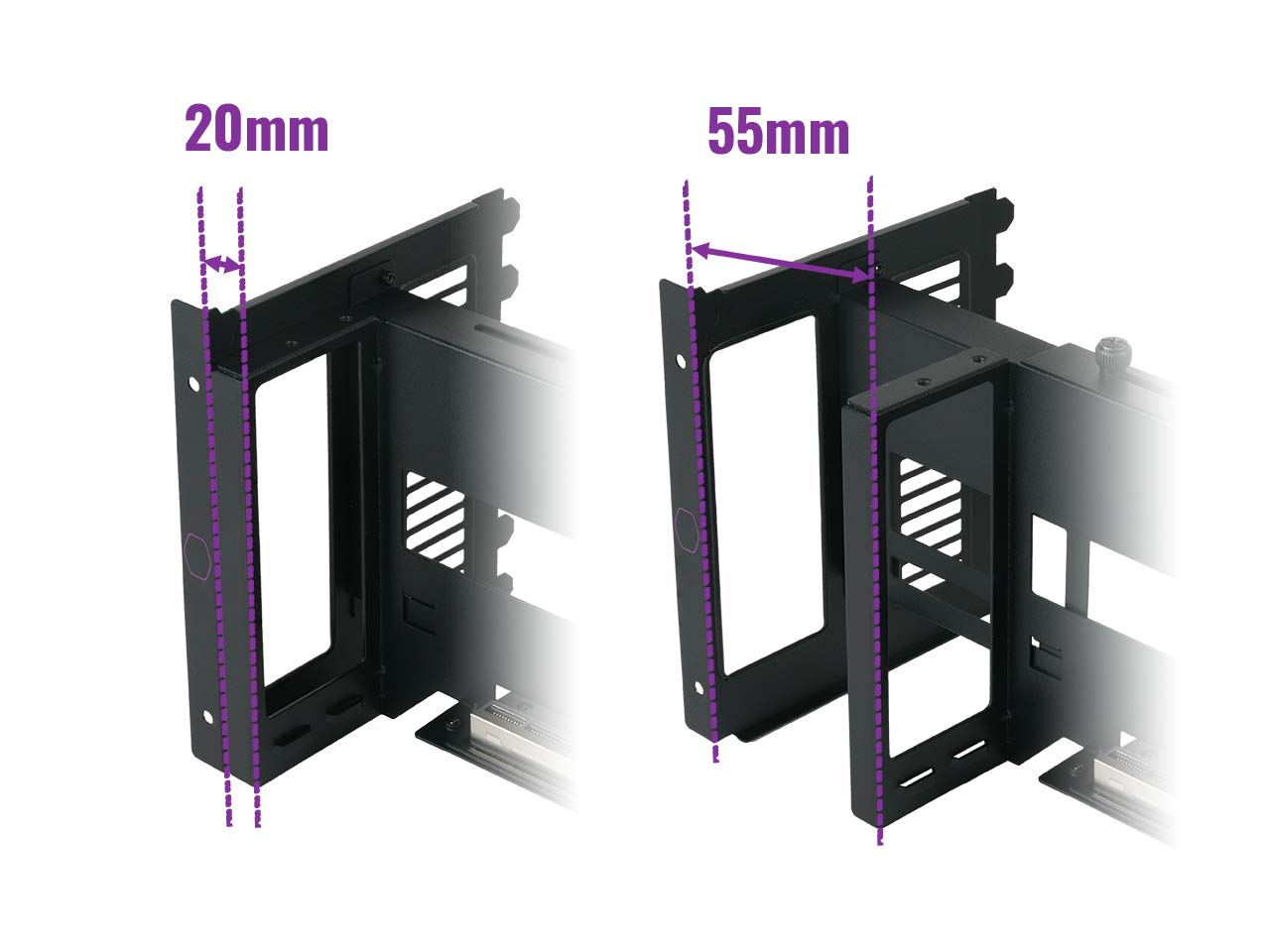 Toptekits Cooler Master Universal Vertical Graphics Card Holder KIT VER.2 with 165mm/6.5in Riser Cable, for Full Tower/Standard ATX Chassis with at Least 7 Available PCI Slots