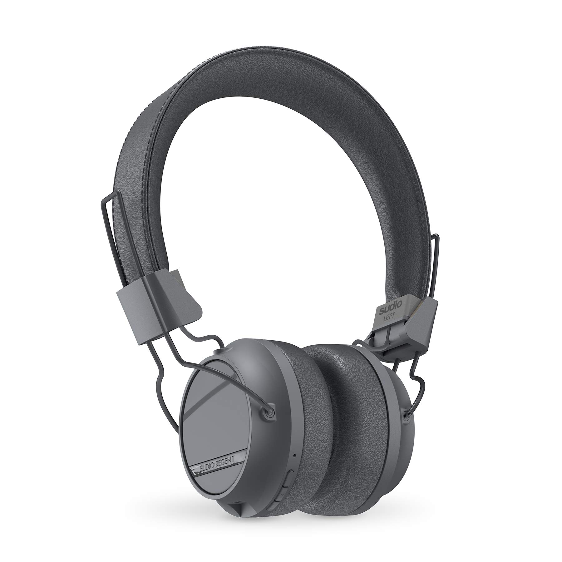 Sudio Regent II Truly Wireless On-Ear Headphones - 24h Play Time, Interchangeable caps, Collapsible Design, iOS, Android (Black)