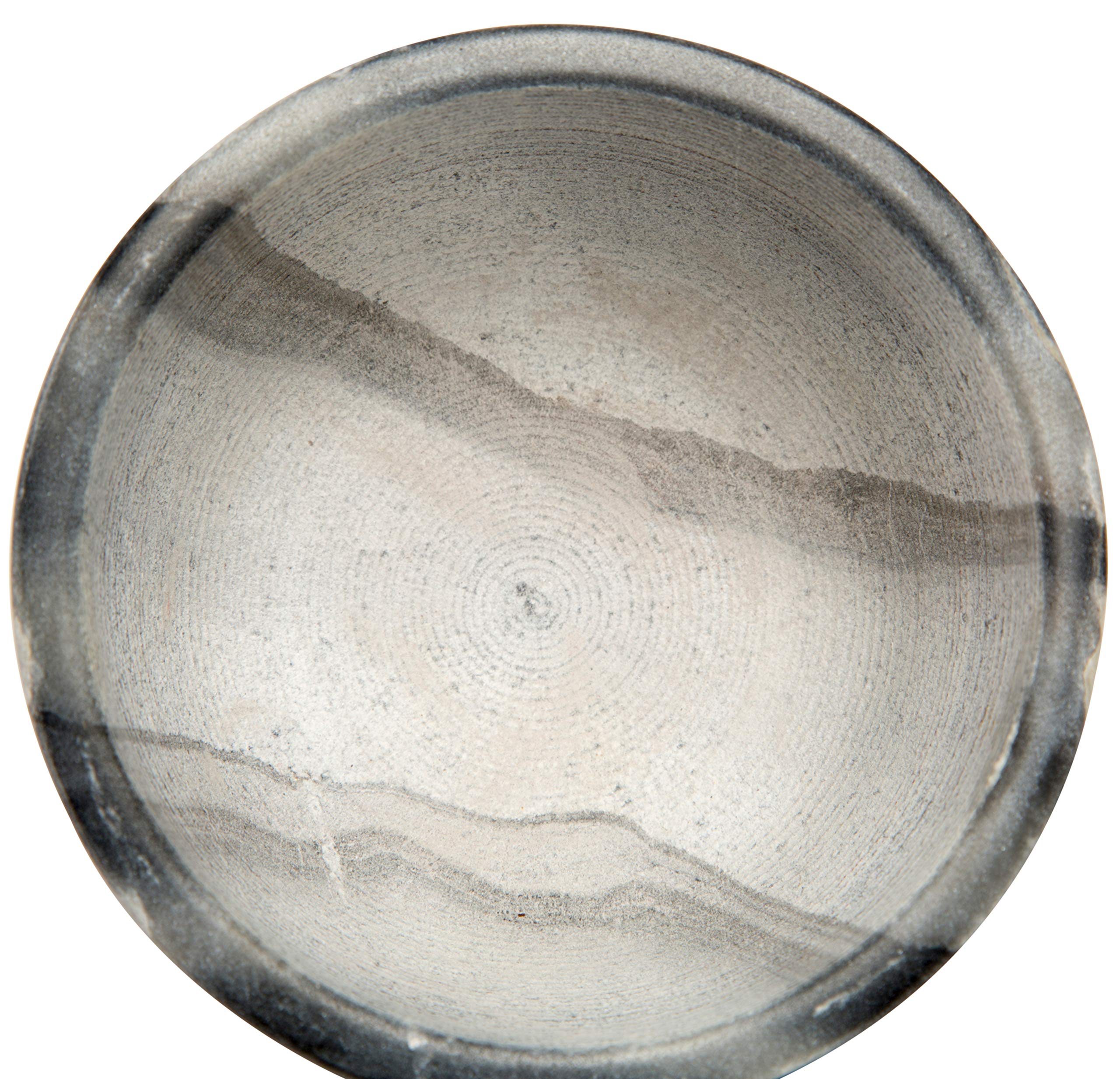SHASH Marble Shaving Bowl, Grey - Lather Mug with Interior Grooves Builds a Rich, Foamy Froth - Retains Heat for a Close, Comfortable Shave - Compact, Sophisticated Design (Gray)