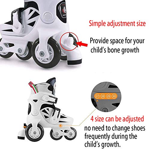 Sumeber Roller Skates Kids Adjustable Roller Skates with Flashing Light up Wheels Beginner Roller Skates for Girls Boys Birthday Gift