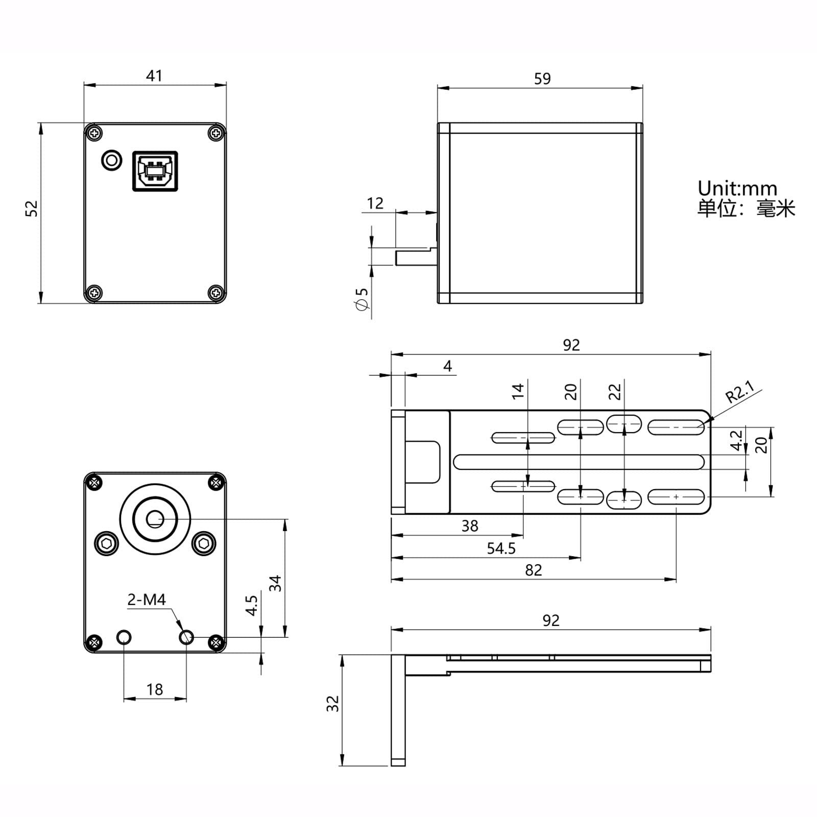 ZWO Standard Electronic Automatic Focuser (EAF) - (New 5V Version)