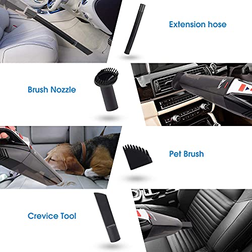 TowerTop Car Vacuum, Portable Car Vac 12V High Power Corded Handheld Vacuum with 16.4ft Power Cord