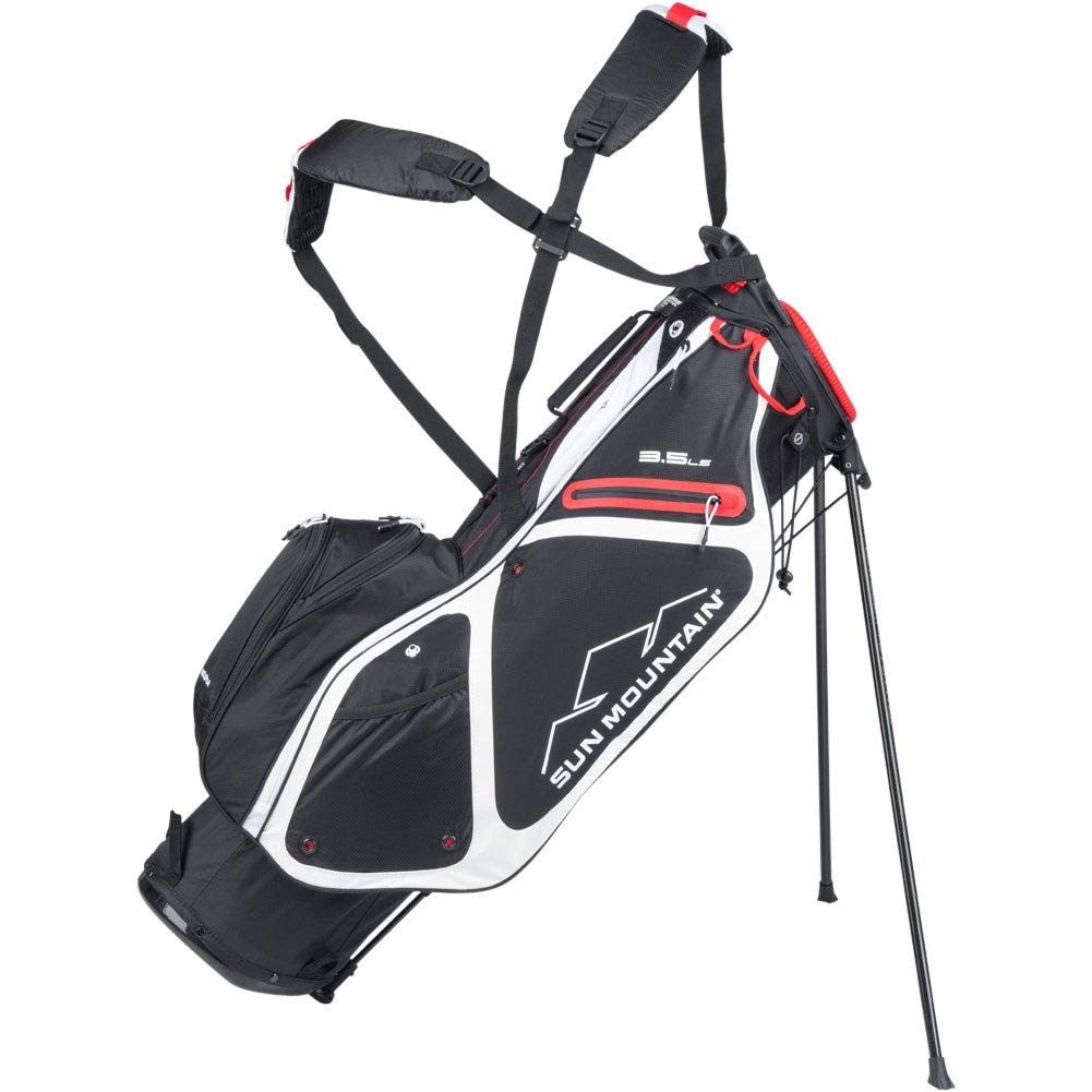 Sun Mountain Golf 2020 3.5 LS Stand Bag (Black-White-RED, 3.5 LS)