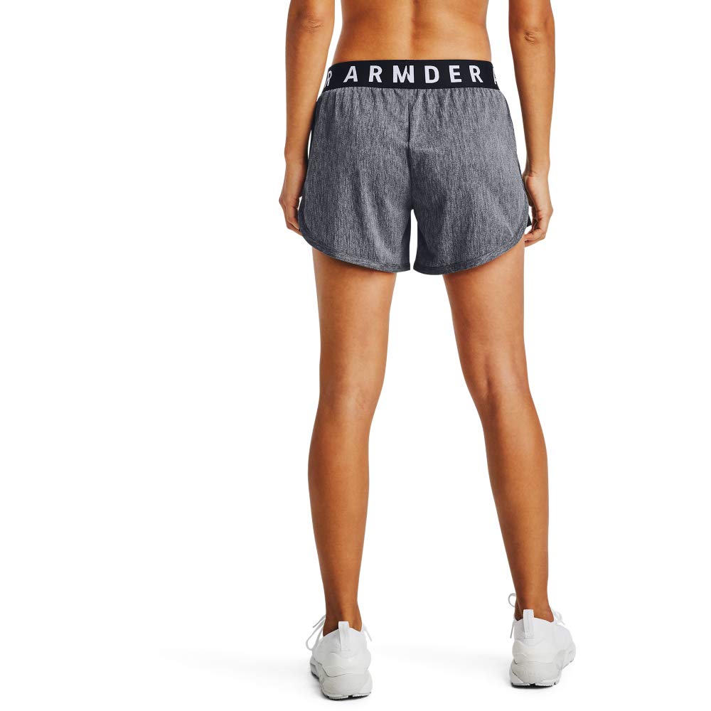 Under Armour Play Up 5-inch Twist Shorts, Black (001)/White, Small