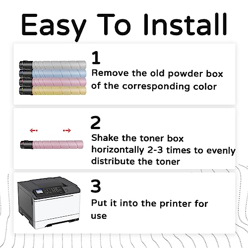 RIOMAN Toner Cartridge Compatible Replacement for Konica Minolta TN324 to Use with Bizhub C258 C308 C368 Toner Printer Combo Pack