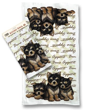 Yorshire Terrier Yorkie Puppies Dog Kitchen Towel