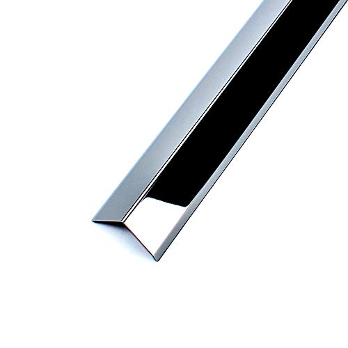 Wall Corner Guard Black SUS 304 Stainless Steel Edge Protector Decoration Corner Shield Baby proofing Edge Bumpers Strip Table Furniture Protector(7.87 inches Glue is not Included)